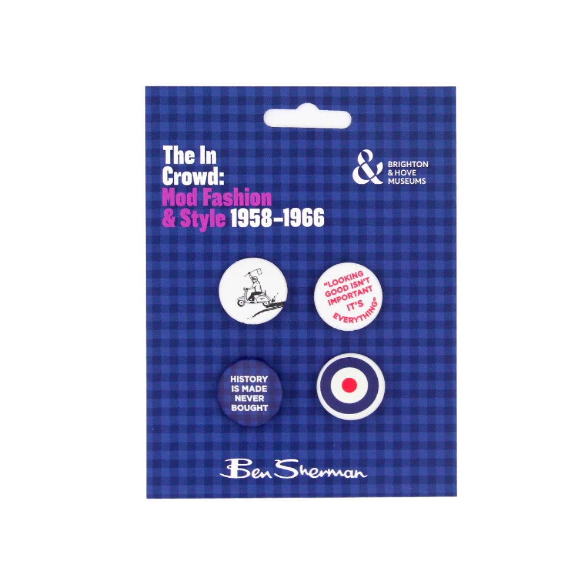Mod Badge Set - Ben Sherman – Brighton & Hove Museums Online Shop