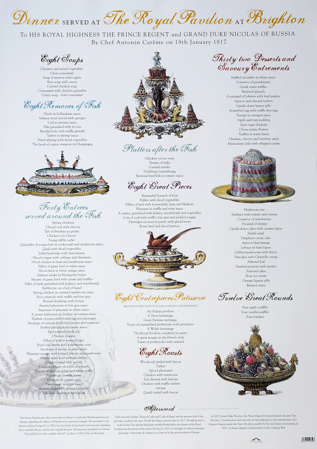 Carême's Menu Poster – Brighton & Hove Museums Online Shop